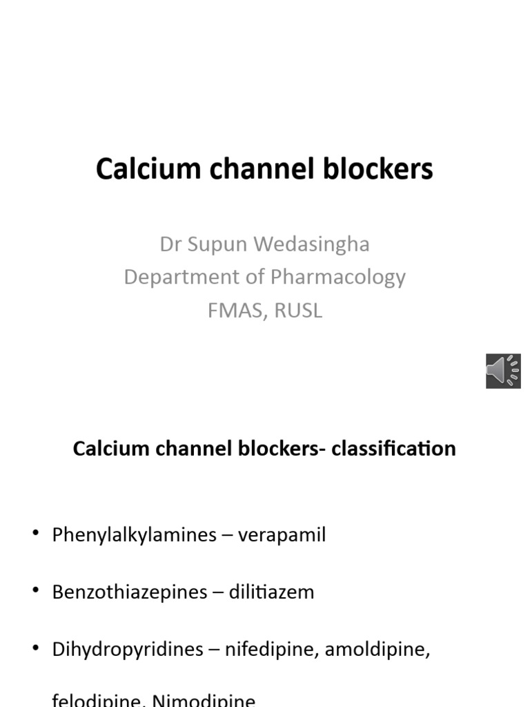 2 Calcium Channel Blockers | Download Free PDF | Heart | Cardiovascular ...