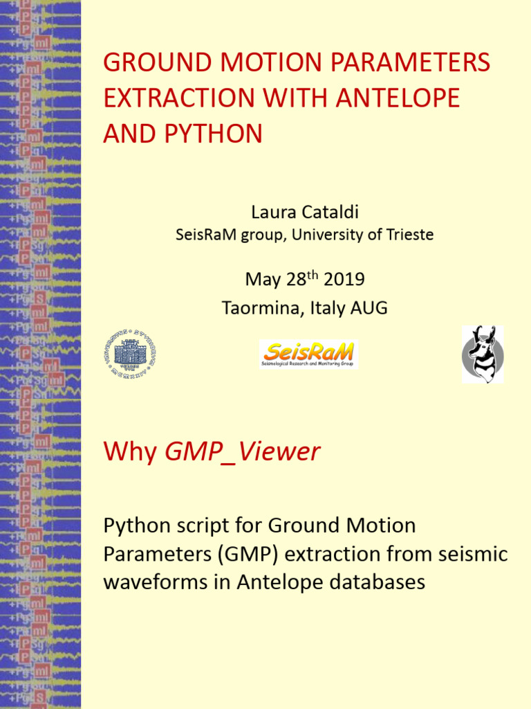 Laura Cataldi - Ground Motion Antelope Python | PDF | Technology & Engineering
