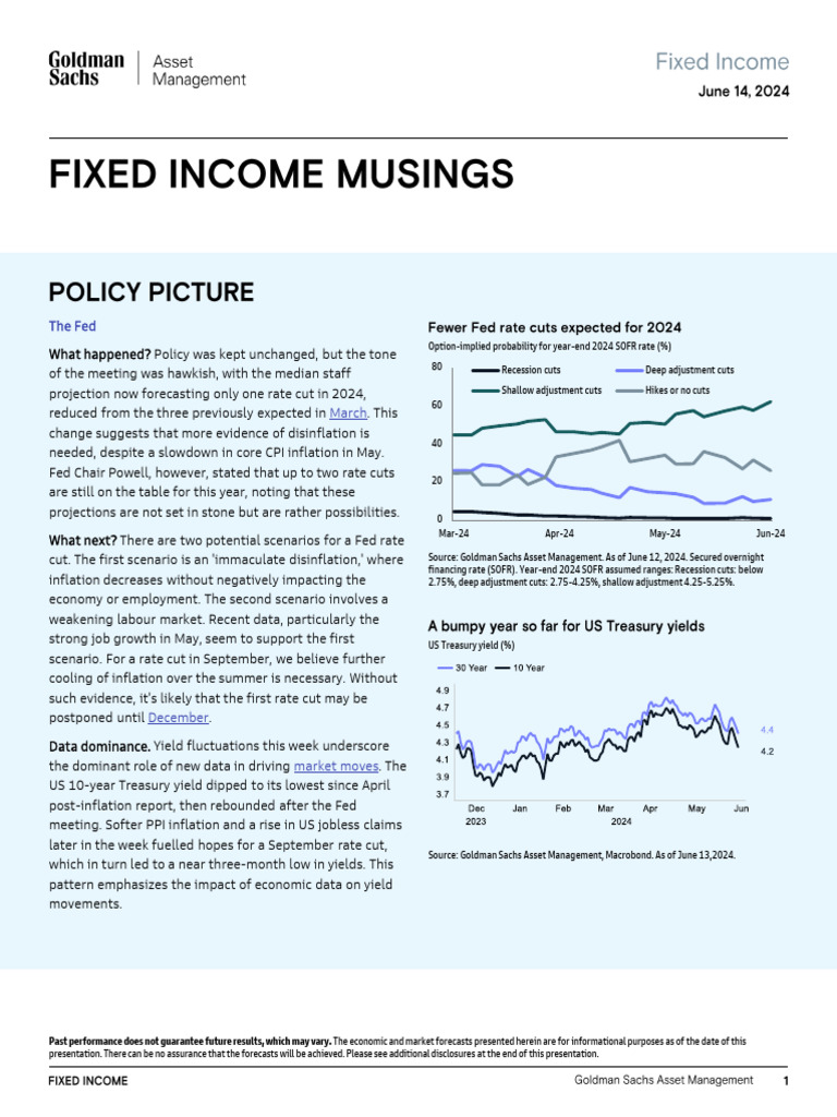 Goldman Fixed Income Wrap Up | PDF | Fixed Income | Securities (Finance)
