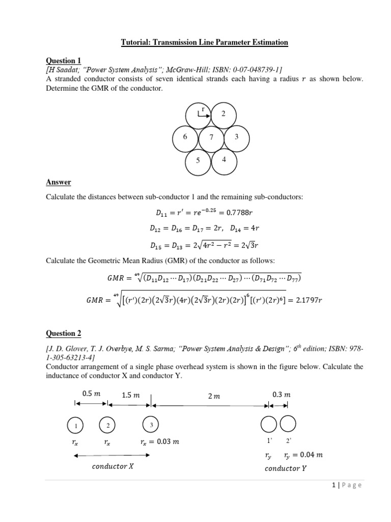 Transmission Line Parameter Estimation Pdf Inductance Materials Science