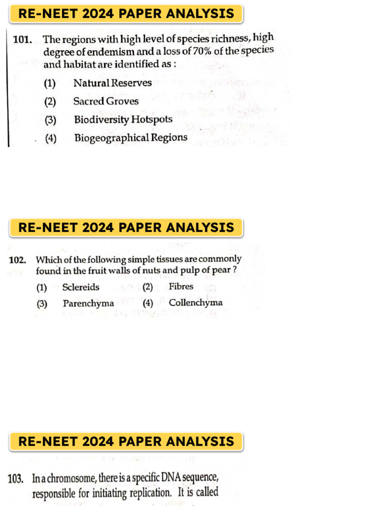 RE-NEET 2024 Paper Solutions Analysis | PDF | Business | Science ...