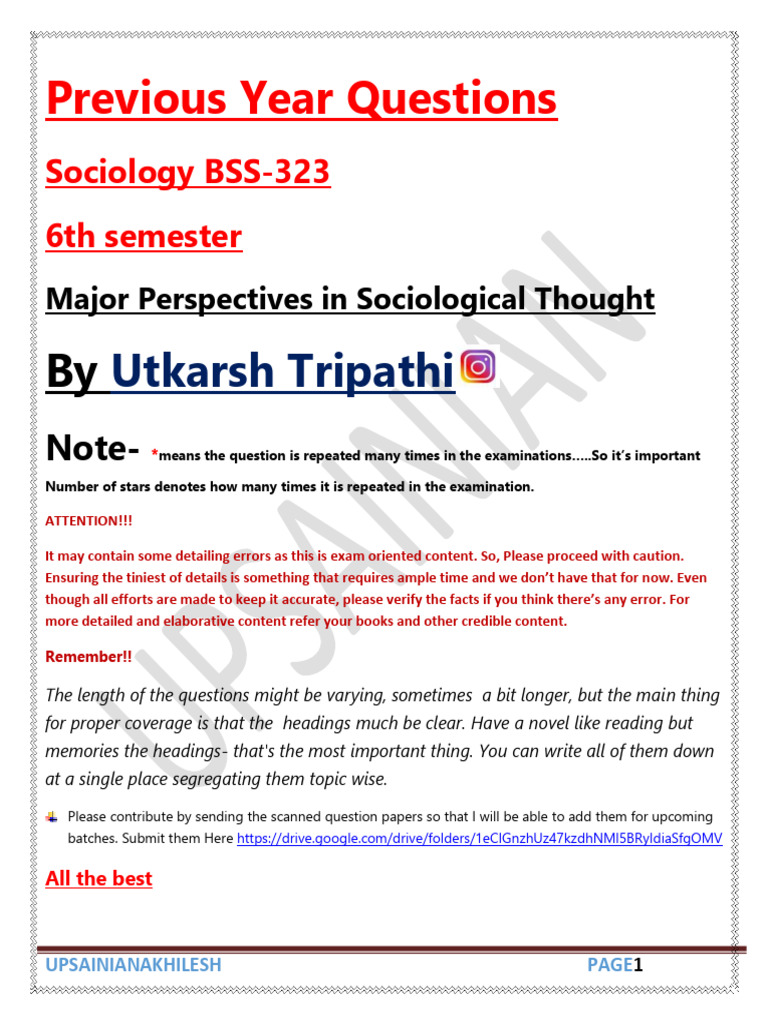 Previous Year Question BSS-323 | PDF | Mean | Statistics