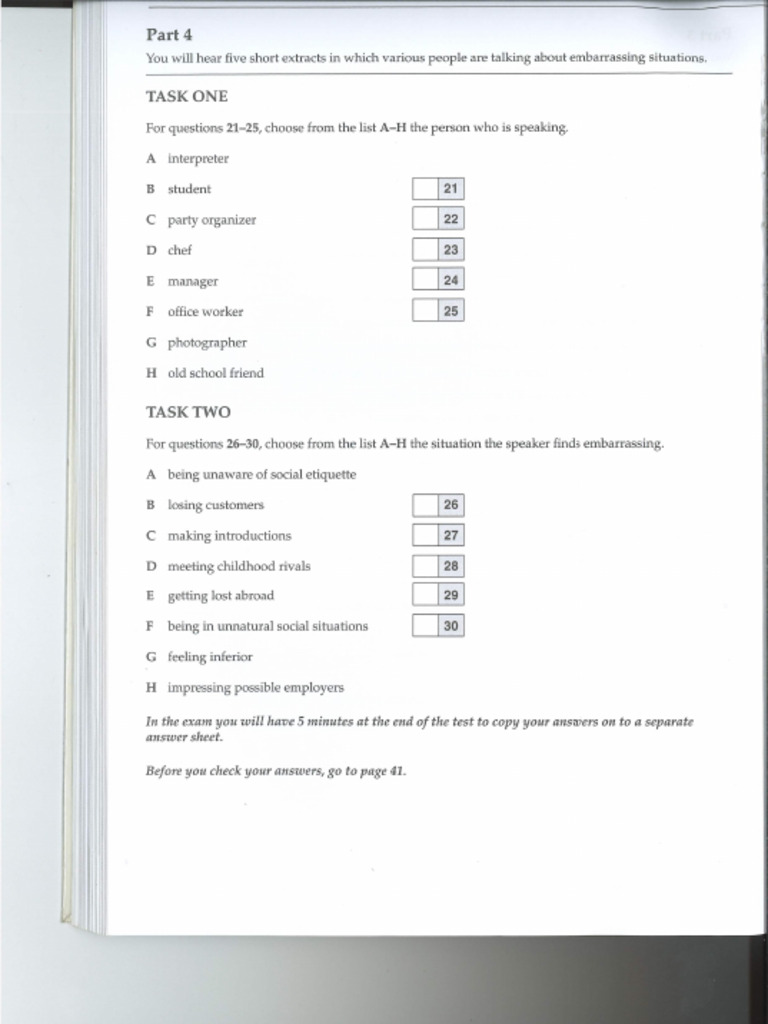 Listening Paper 4 Part 4 | PDF