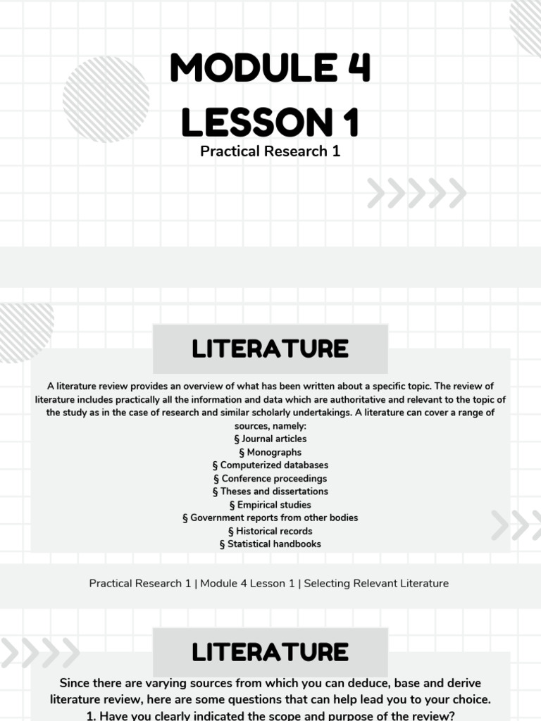 Module 4 Lesson 1 1 | PDF | Literature Review | Syntax