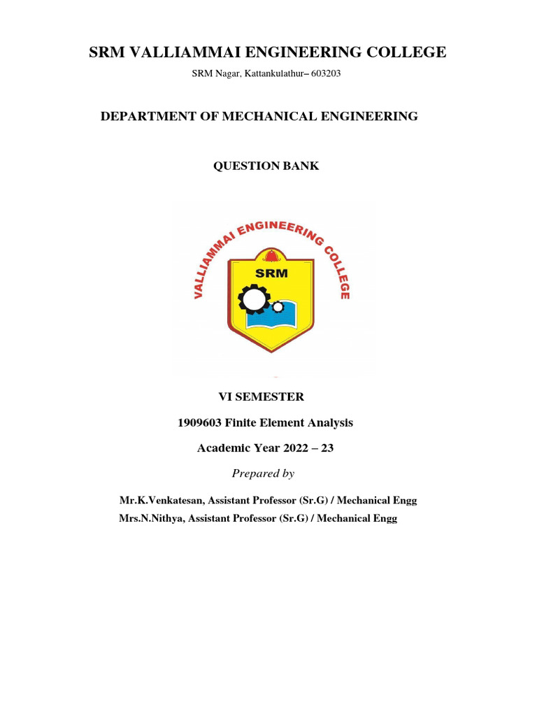 Finite Element Analysis Pdf Finite Element Method Mathematical Analysis