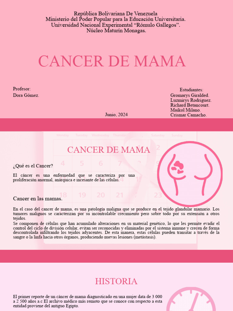 Diapositiva Cáncer de Mama | PDF | Cáncer | Cáncer de mama