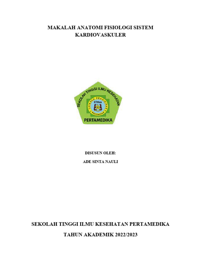 Makalah Anatomi Fisiologi Sistem Kardiovaskuler | PDF