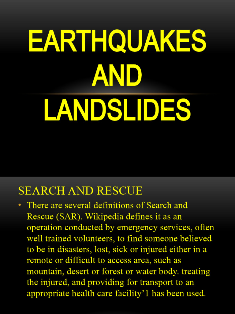 Earthquakes and Landslides | PDF | Landslide | Earthquakes