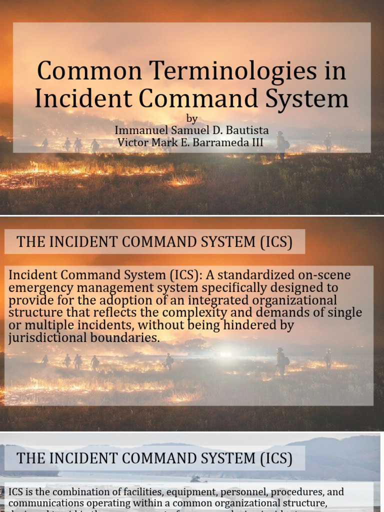 Common Terminologies in Incident Command System | PDF | Incident Command System | Business