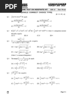 Indefinite Integration - JEE Mains PYQ 2020-2022 | PDF | Mathematical Analysis | Calculus