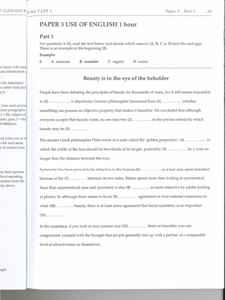 UOE PAPER 3 PART 1A | PDF