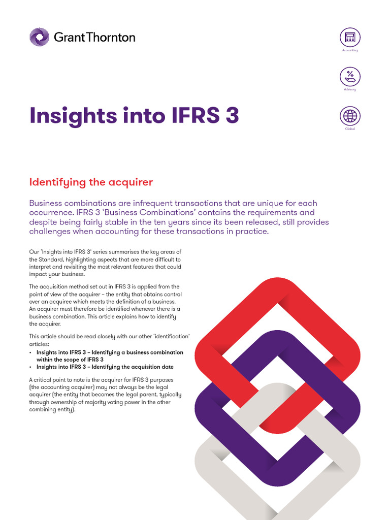 Ifrs 3 Identifying The Acquirer Pdf Mergers And Acquisitions