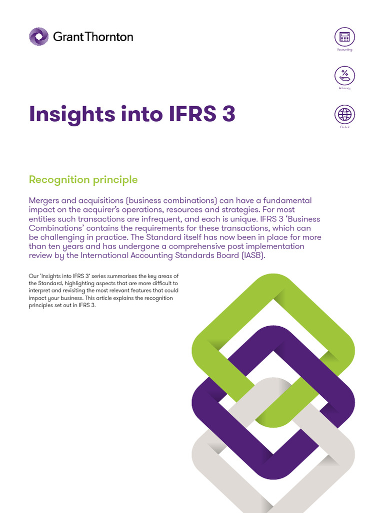 Ifrs 3 Recognition Principle Pdf International Financial Reporting