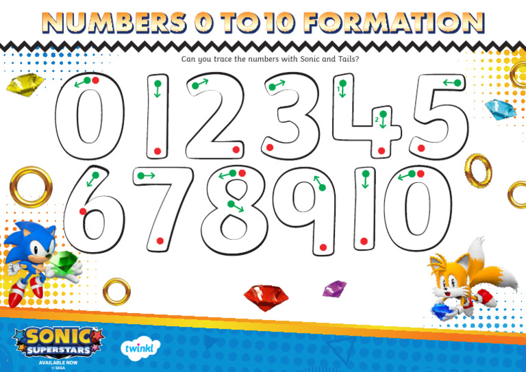 T M 1697541584 Sonic Sonic and Tails Numbers 0 To 10 Formation - Ver ...
