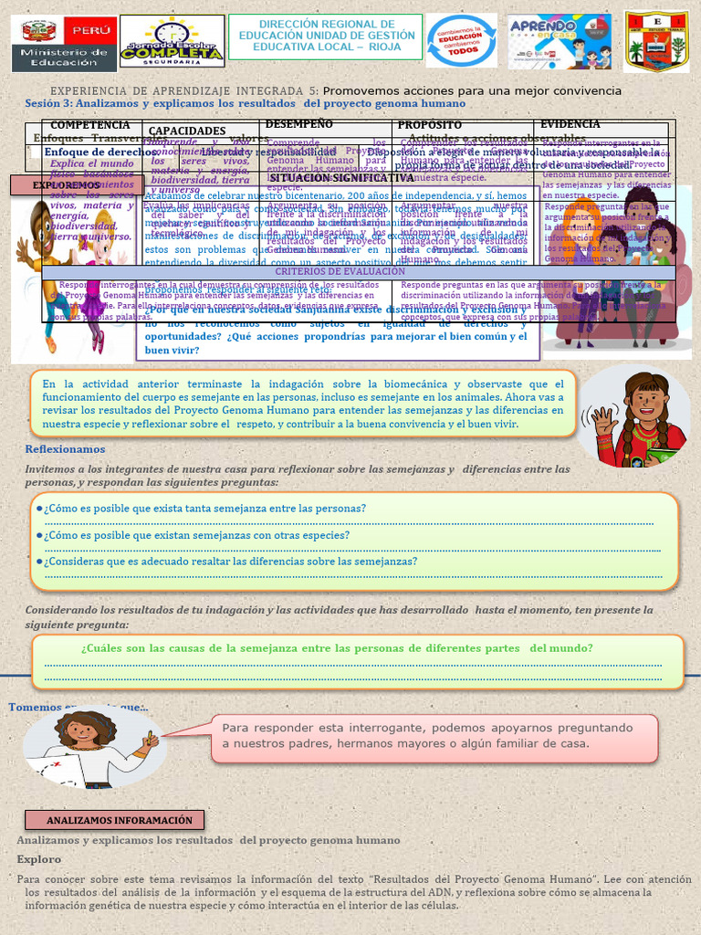 Sem21-Exp5-5°-Act10-Analizamos Los Resultados Del PGH | PDF | Raza (categorización humana) | Gene