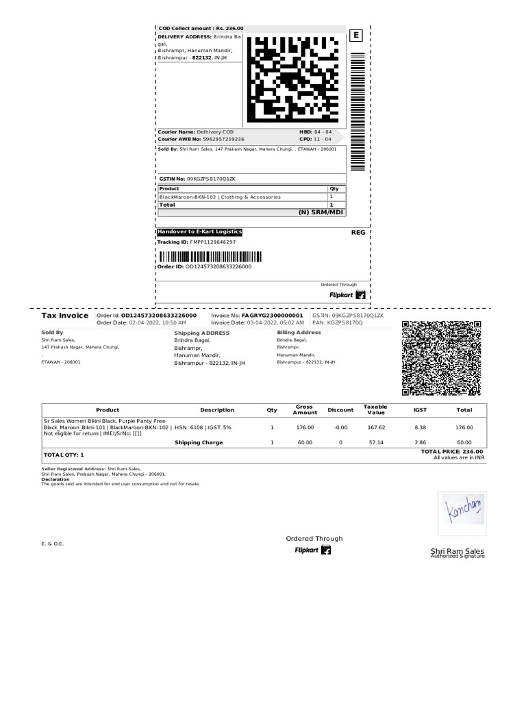 Flipkart Labels 03 Apr 2022 06 35 | PDF | Sales | Trade