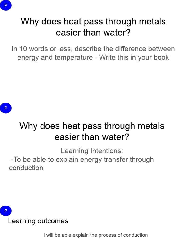 Energy Transfer - Conduction | PDF | Thermal Conduction | Electrical ...