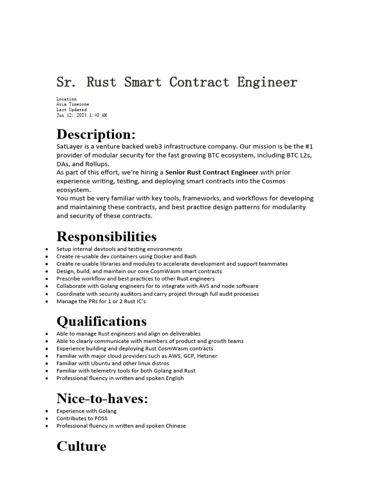 Rust Engineer | PDF