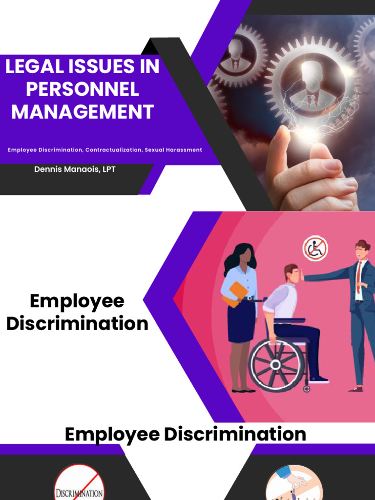 Legal Issues in Personnel Management | PDF | Discrimination | Sexual ...