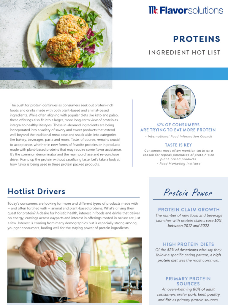 MKC-FONA IngredientHotList Proteins | PDF | Foods | Meat