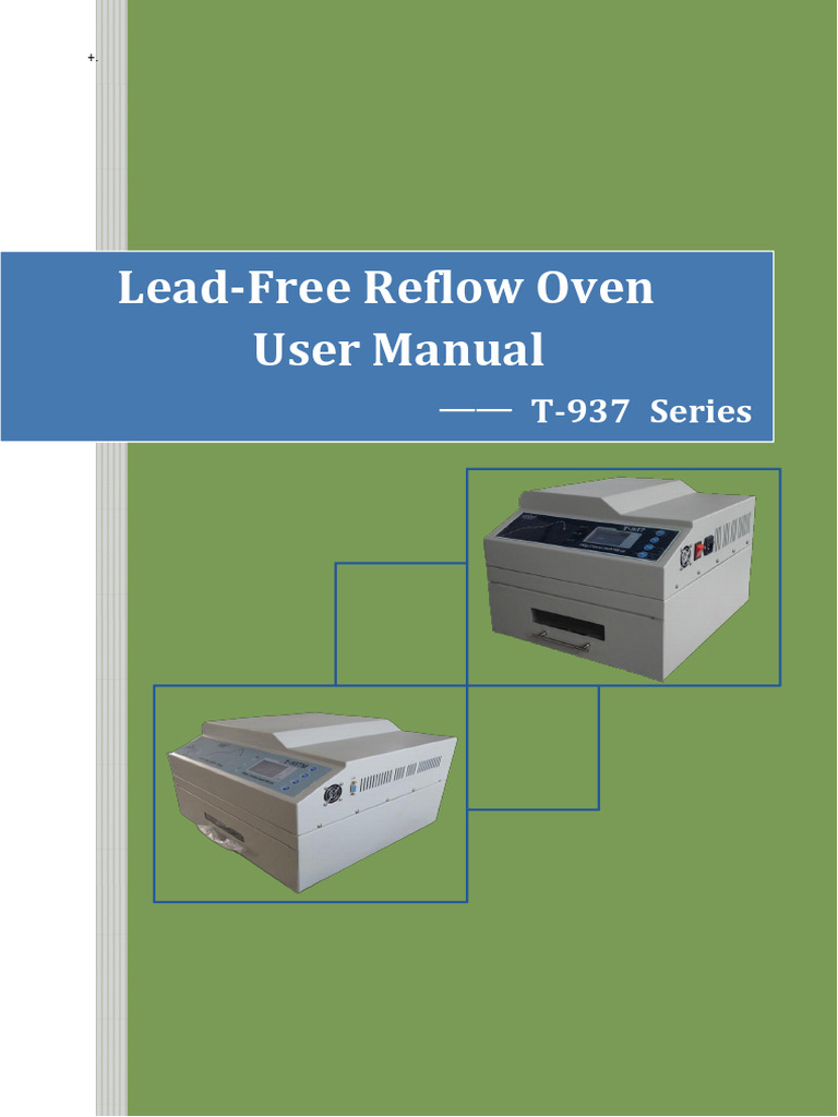 Lead-Free Reflow Oven 937series User Manual | PDF | User Interface | Personal Computers