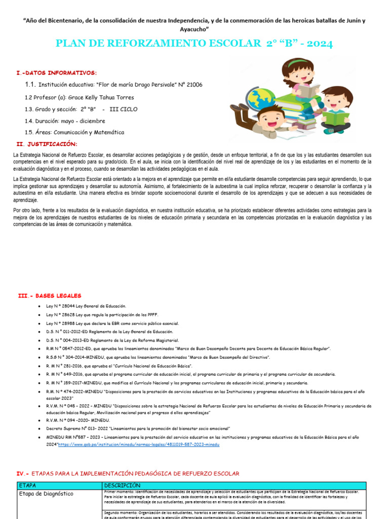 Plan de Refuerzo 2 B | PDF | Números | Evaluación