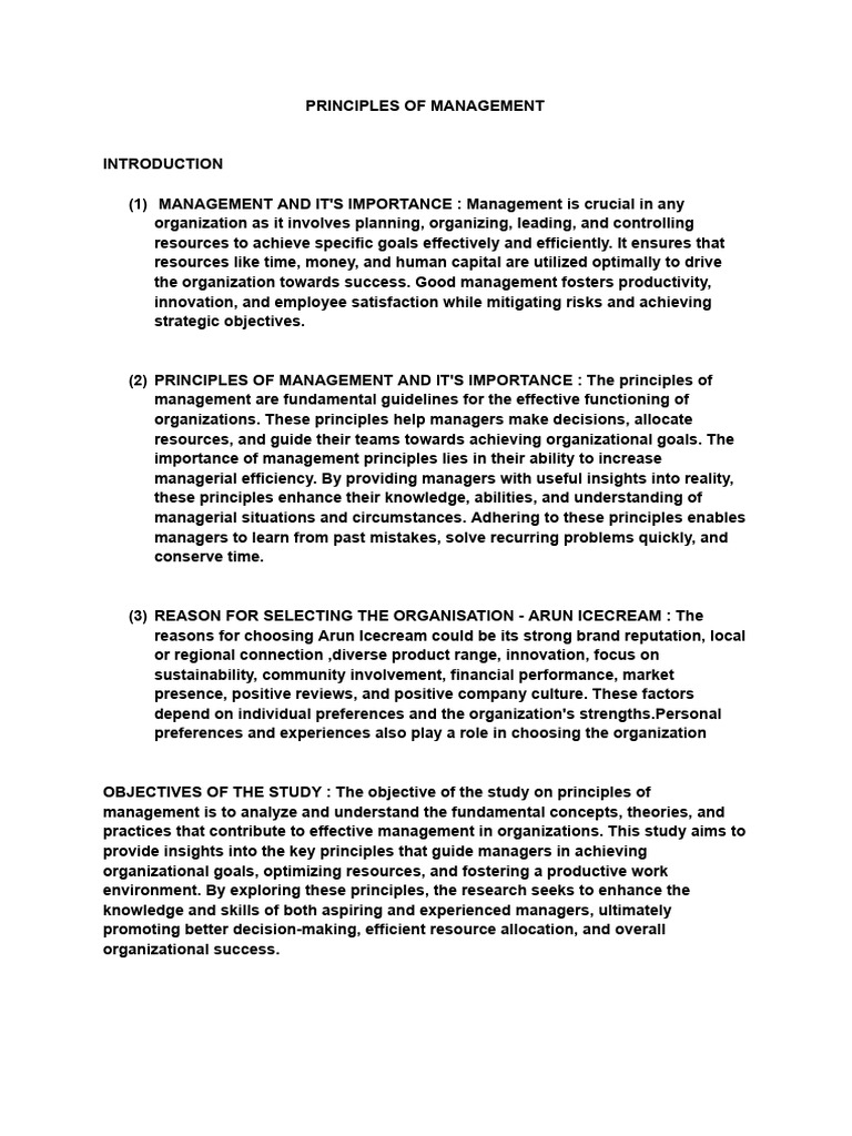 Principles of Management | PDF | Goal | Decision Making