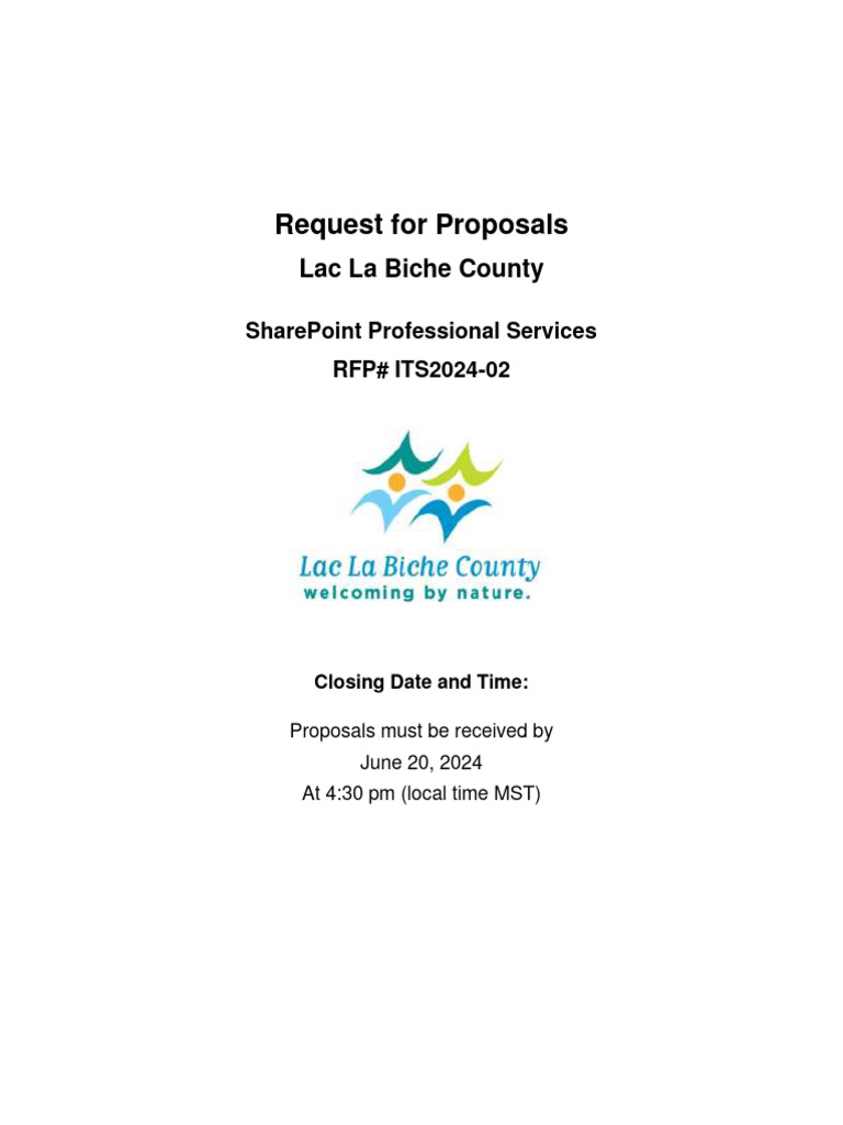 AB-2024-03899-RFP IT2024-02 SharePoint Professional Services | PDF | Request For Proposal | Justice