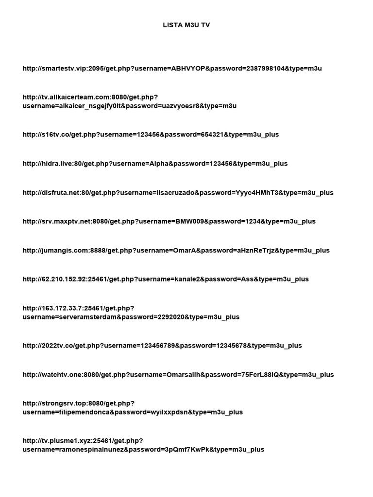 LISTA M3U TV | PDF