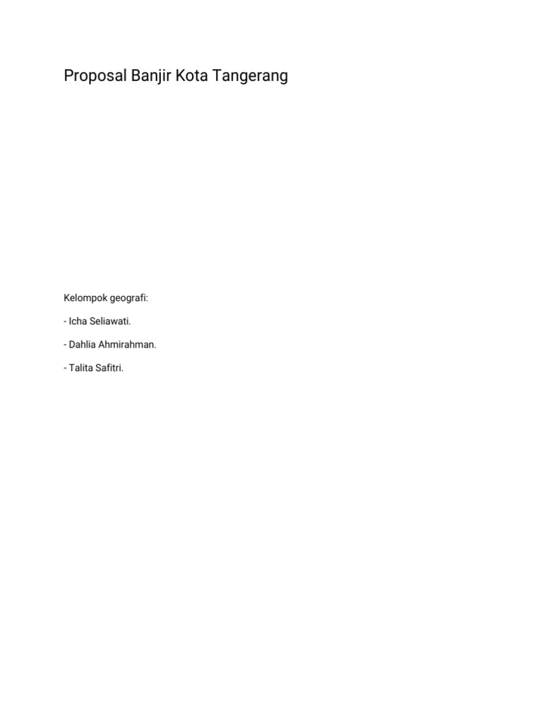 Proposal Banjir-WPS Office | PDF | Sains & Matematika