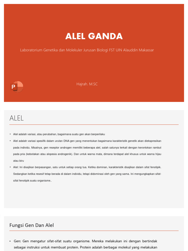 Variasi Alel dalam Genetika Manusia | PDF