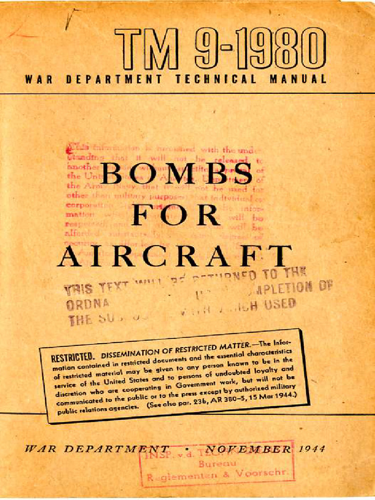 Bombs For Aircraft Manual | PDF
