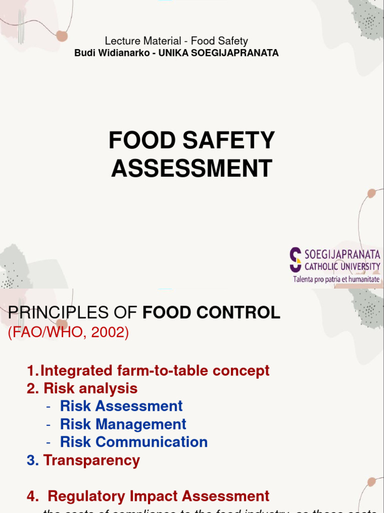 Food Safety Risk Assessment Guide | PDF | Risk | Hazards