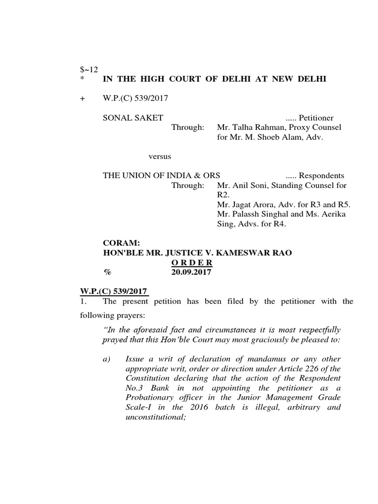 Verdict Aicte 180182 - 2017 SONAL SAKET | PDF | Mandamus | Writ