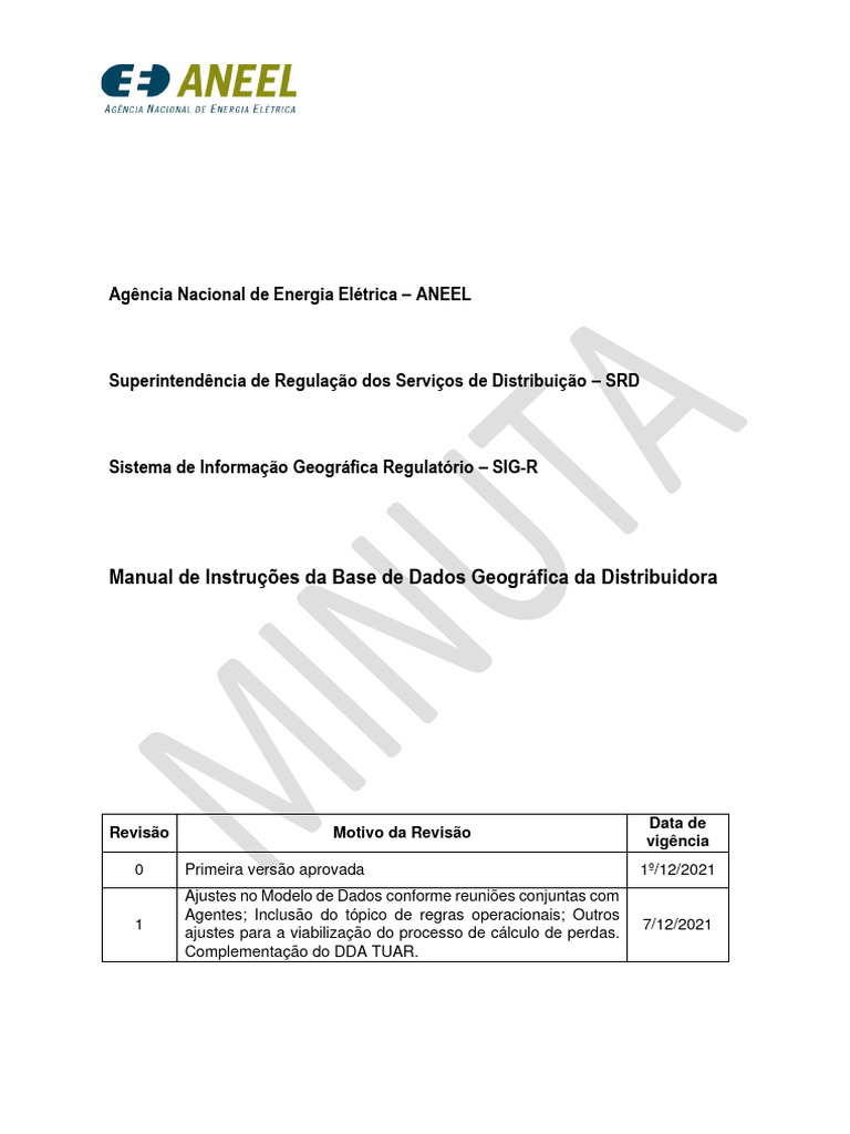 Manual de Instruções Da BDGD | PDF | Informação | Rede de computadores