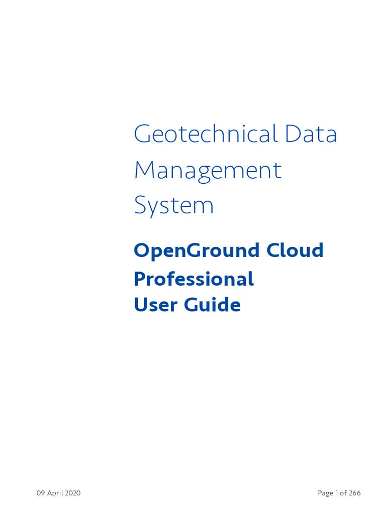 OpenGround Cloud User Guide | PDF | Backup | Databases
