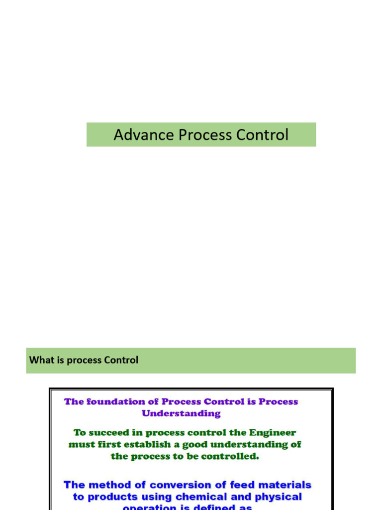 Advance Process Control | PDF