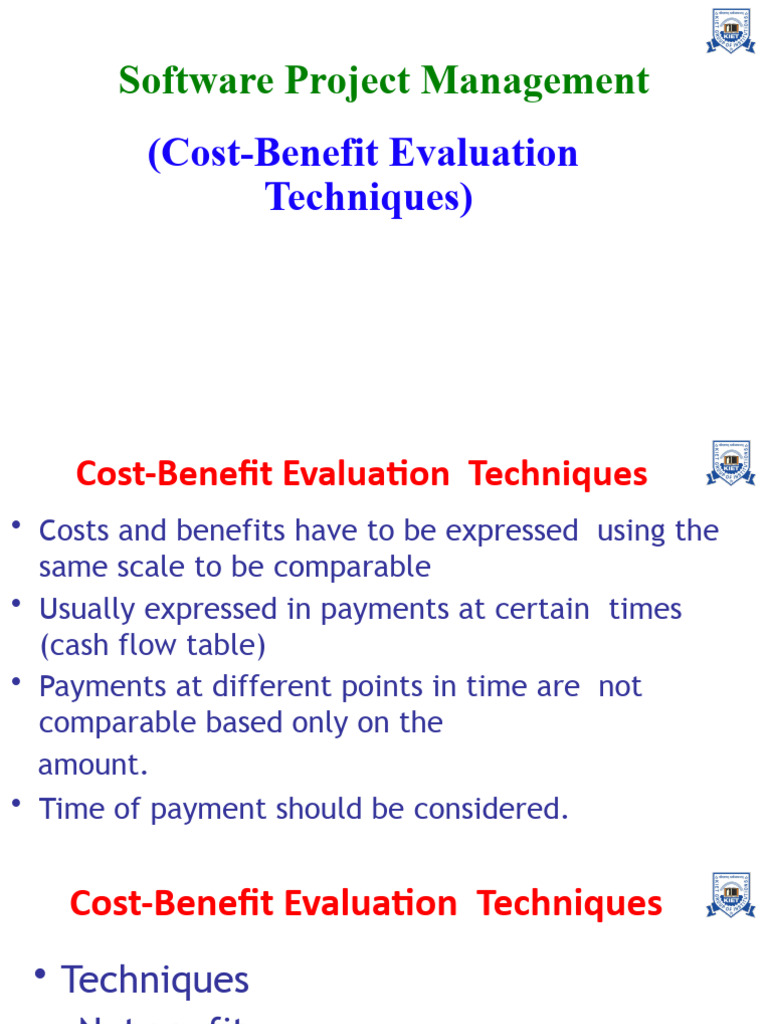Cost-Benefit Evaluation Techniques | Download Free PDF | Net Present ...