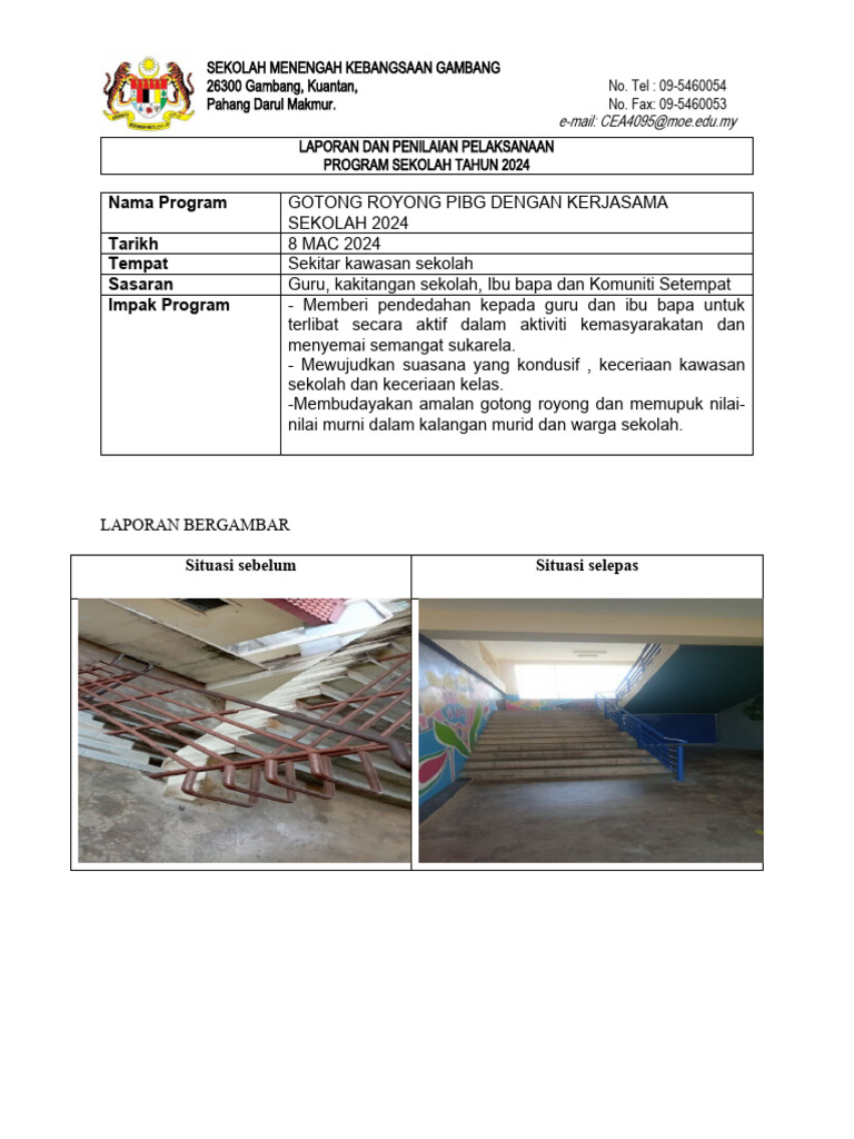 Laporan Sekolah Goro 2024 | PDF