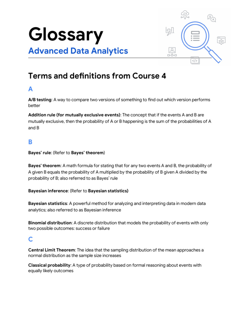 Statistics Glossary | PDF | Sampling (Statistics) | Statistics