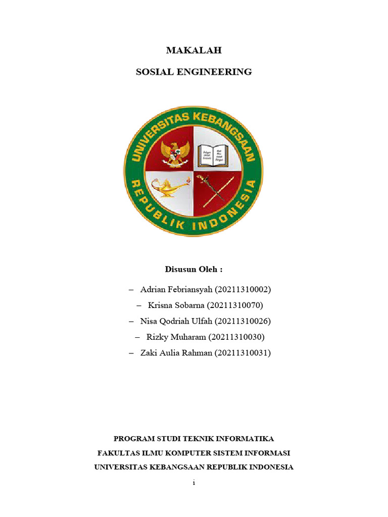 Makalah Social Engineering | PDF