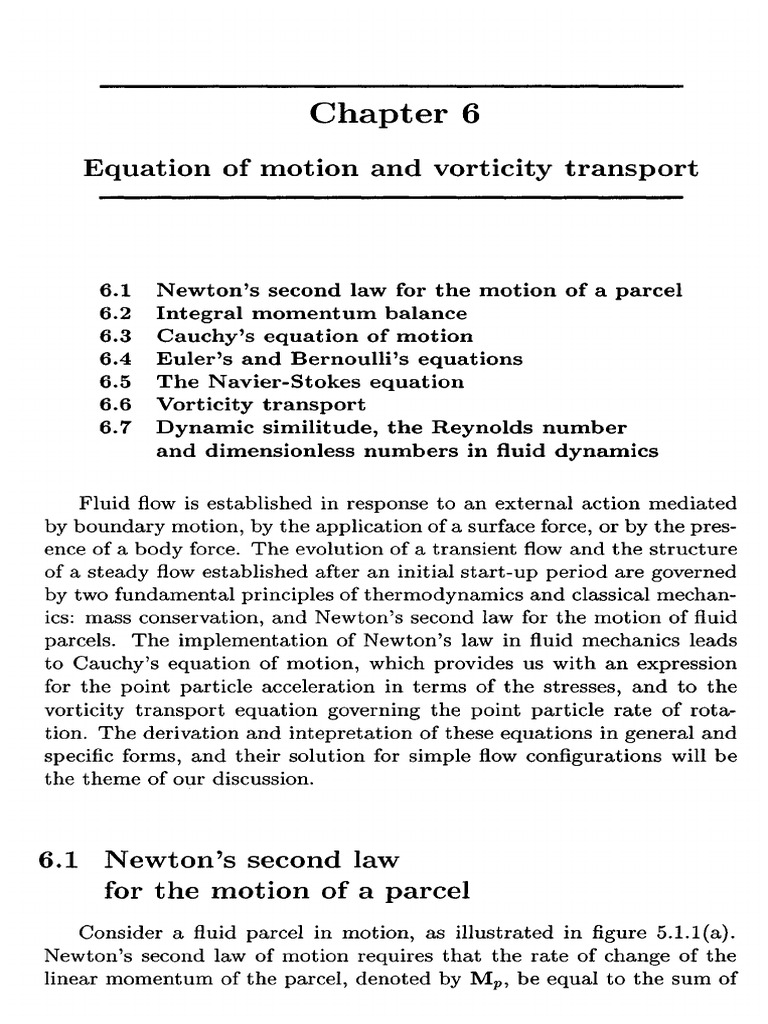 Equation of Motion and Vorticity Transport | PDF | Fluid Dynamics | Momentum