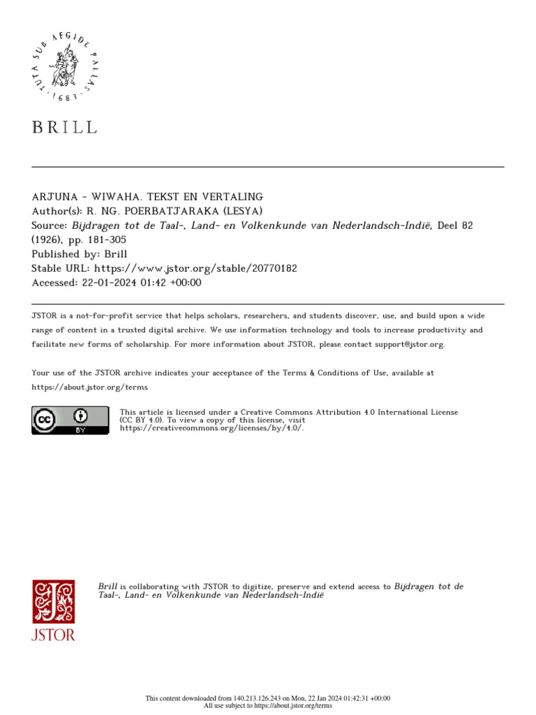 Lesya Arjunawiwaha 1926 | PDF