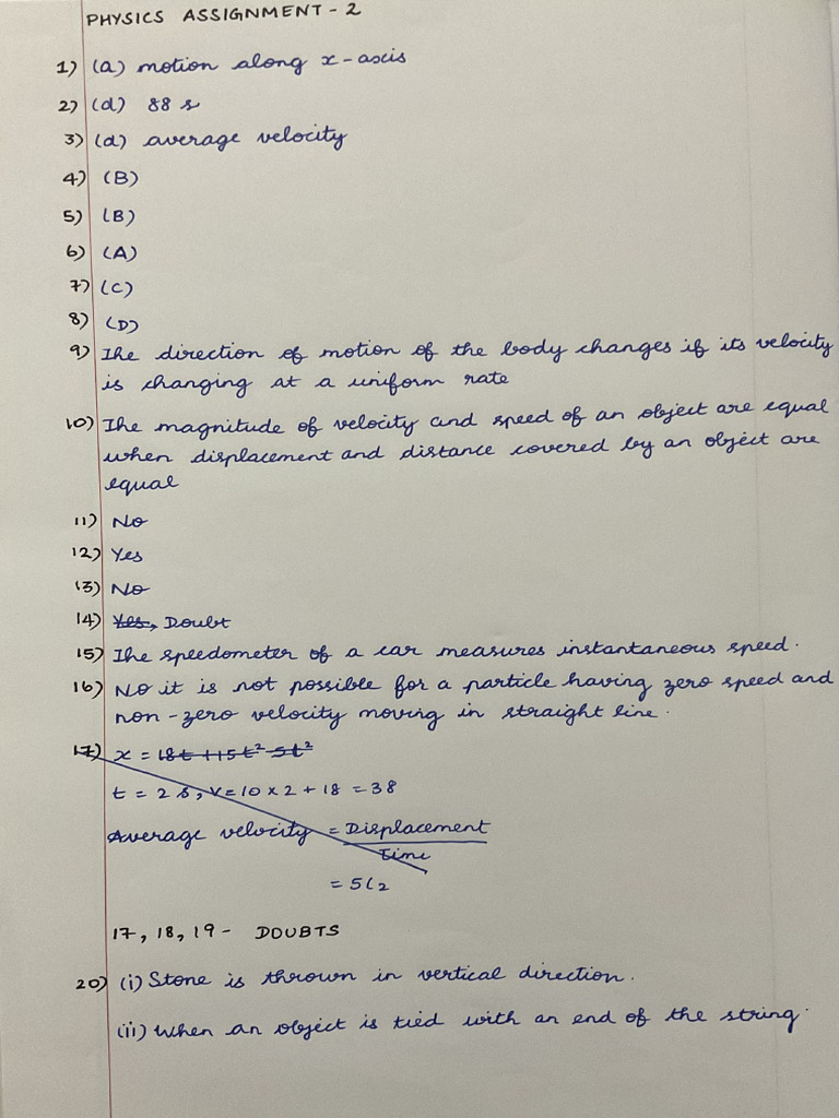 Aarthi Physics Assignment 2 | PDF