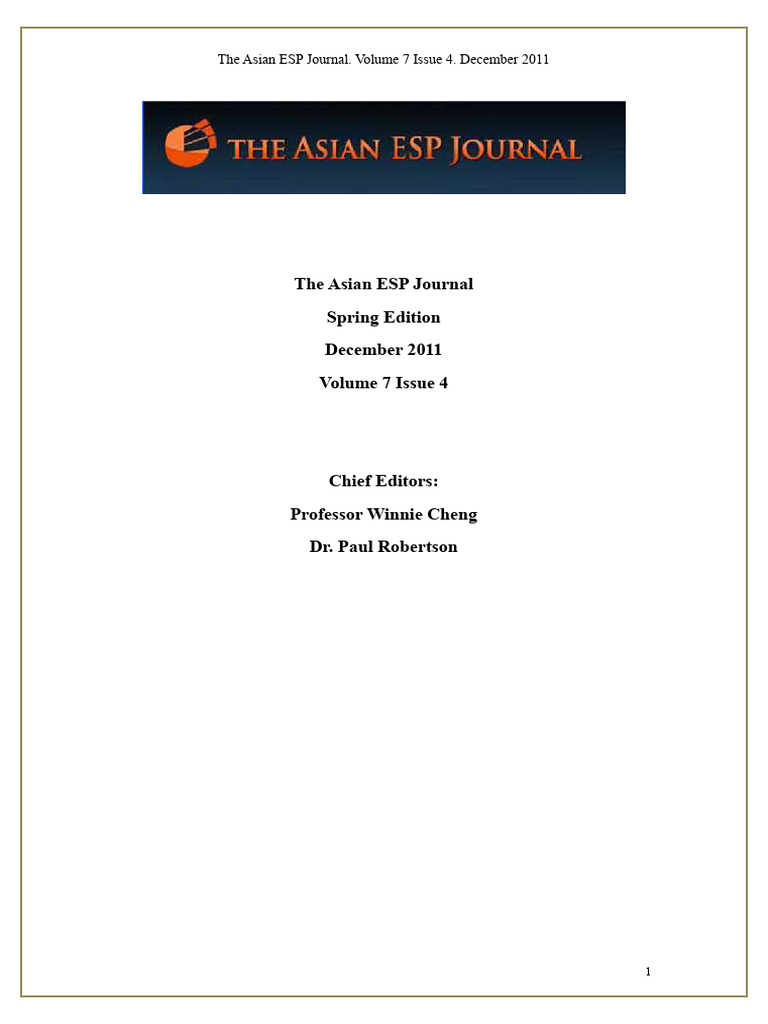 AESP Volume 7 Issue 4 | PDF | English As A Second Or Foreign Language ...