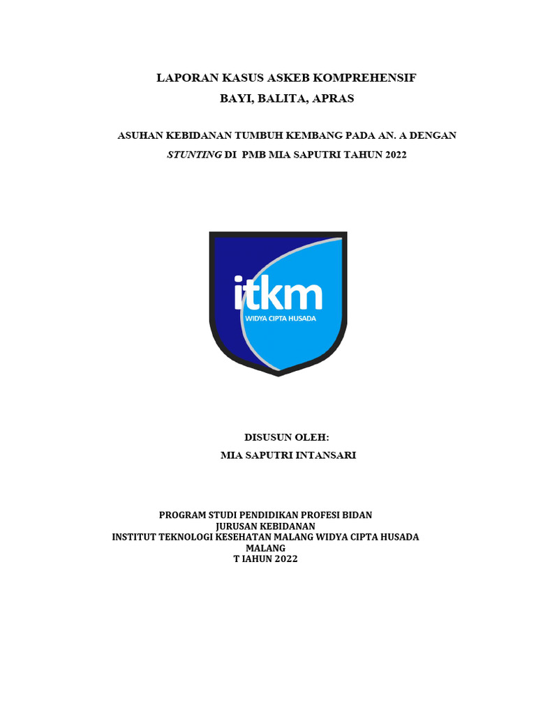 Askeb Kompre Tumbuh Kembang Stunting | PDF | Ilmu Sosial | Pengembangan Diri