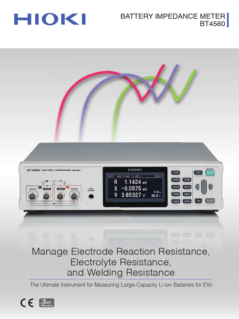 Hioki BT 4560 Original Manual | PDF | Lithium Ion Battery | Electrical ...