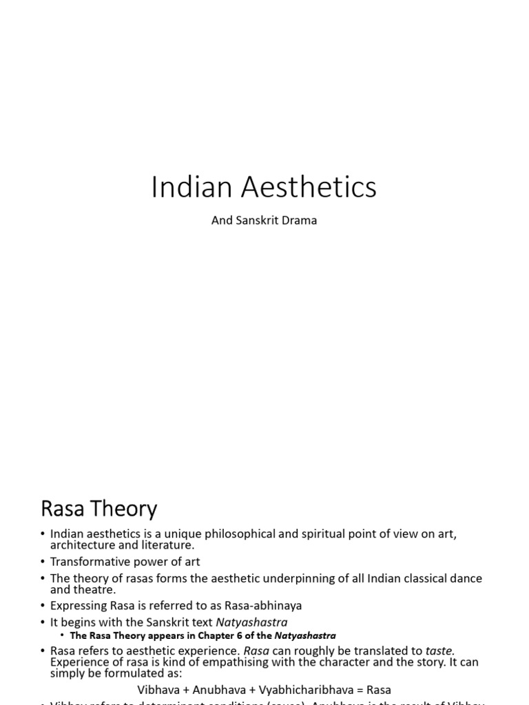 Indian Aesthetics | PDF