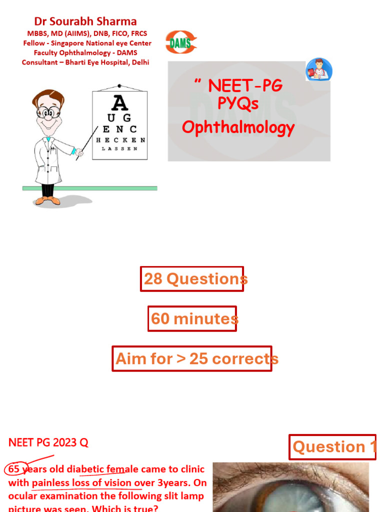 Optha Neet Pg | PDF | Cataract | Ophthalmology