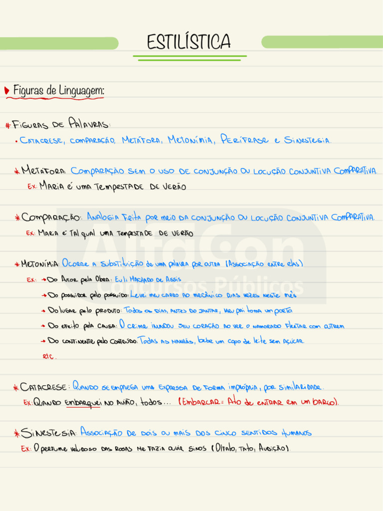 Estilística - Figuras de Linguagem (Figuras de Palavras e de Pensamento ...